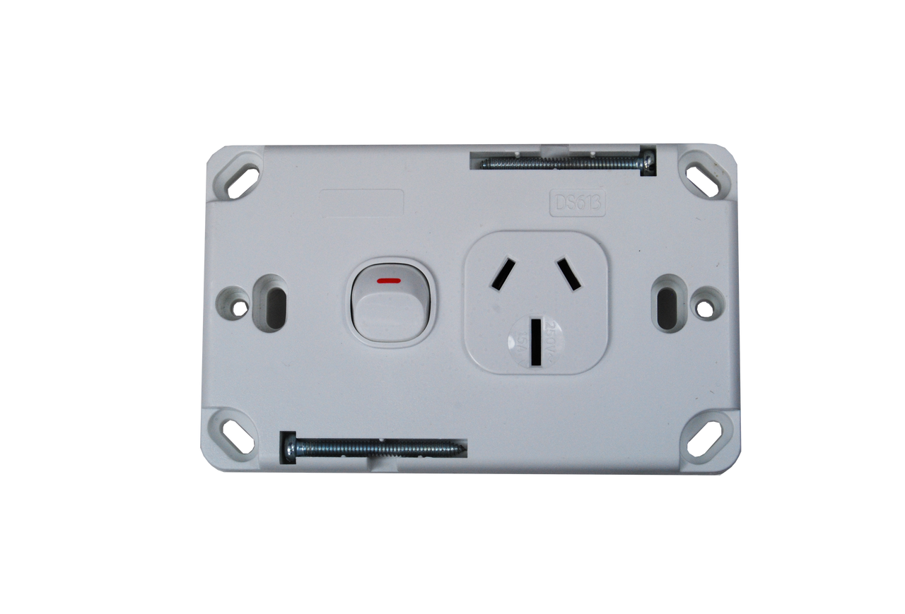 Single Power Point Classic 15Amp Horizontal - Joysat