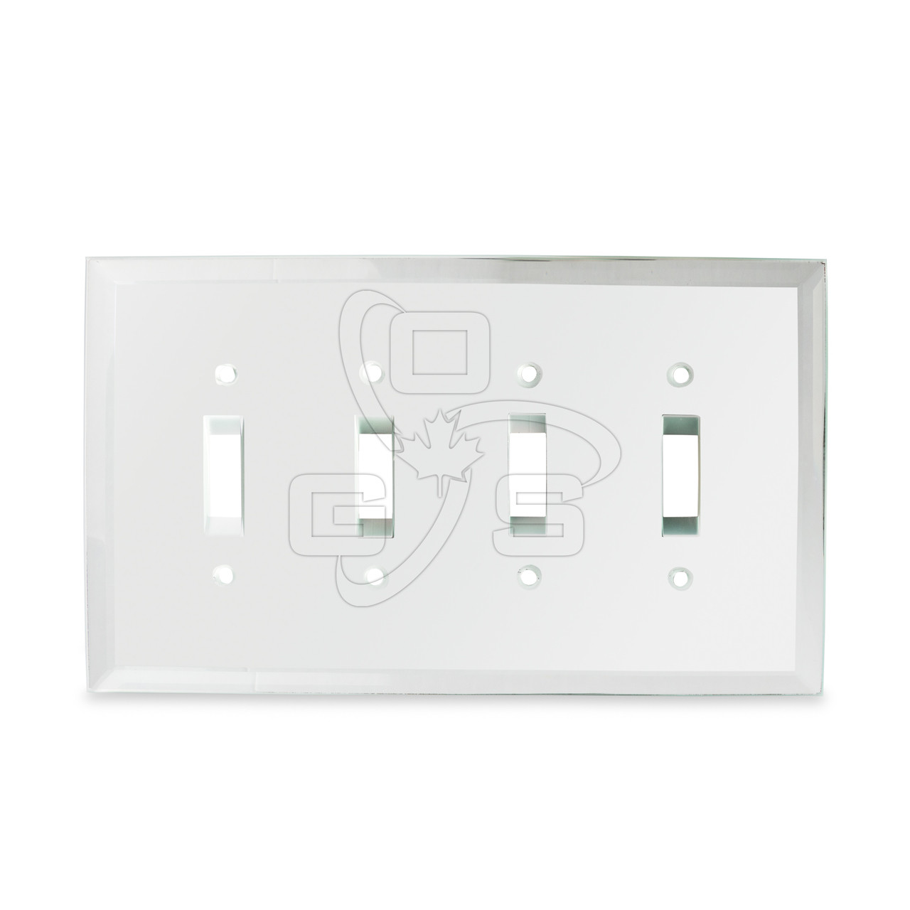 Glass Quad Toggle Switch Mirror Plate - Ontario Glazing Supplies