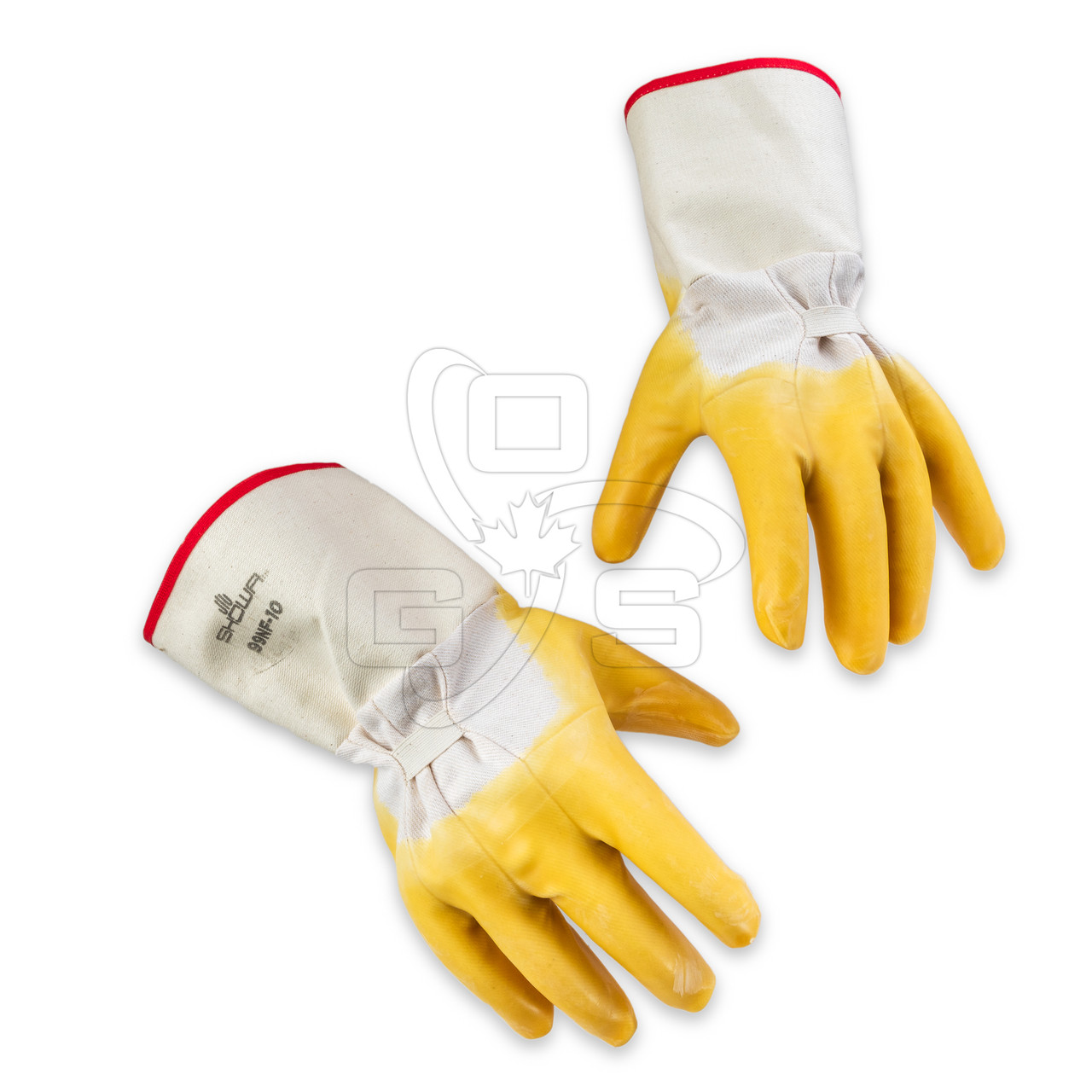 Rubber Coated Gloves (Long Cuff, Smooth Rubber) - Ontario Glazing Supplies