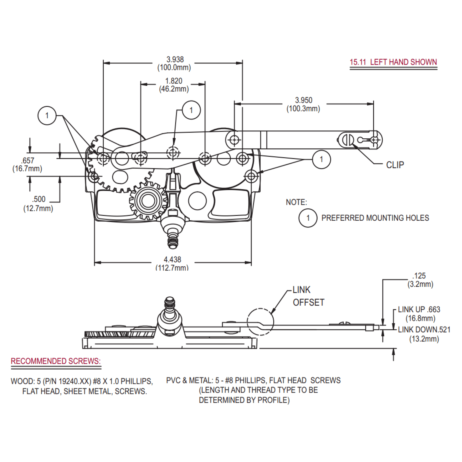 Truth 15.11 EntryGard Dyad 31388 RH | Casement Window Operators | OGS