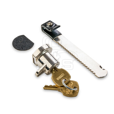 Dip Coated Ratchet Type Showcase Lock - Ontario Glazing Supplies