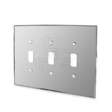 Acrylic Triple Toggle Switch Mirror Plate - Ontario Glazing Supplies