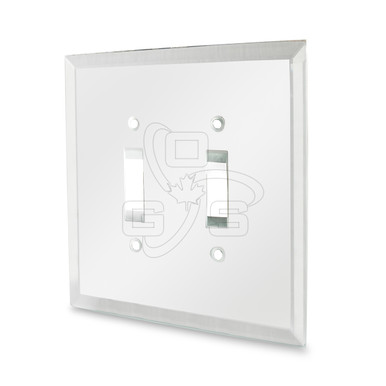 Glass Double Toggle Switch Mirror Plate - Ontario Glazing Supplies