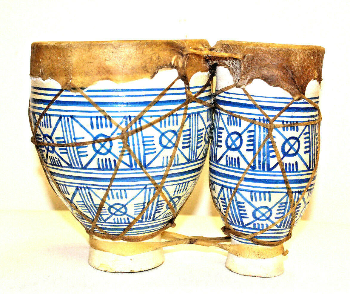 Moroccan Authentic Handmade Bongos 6"