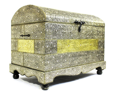 Extra Large Wooden Chest with Brass Accents