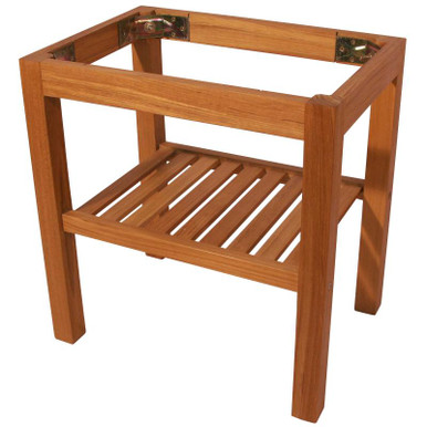 Teak Table Legs with Shelf (420265) | Nauteak Marine