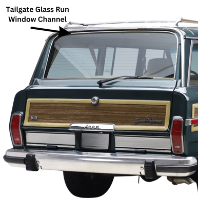 Tailgate Window Glass Run Channel for 1963-1991 Jeep Cherokee, Wagoneer ...