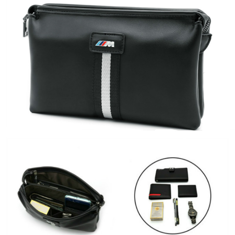 Buy M power badge genuine leather BMW custom men bag purse wallet ...