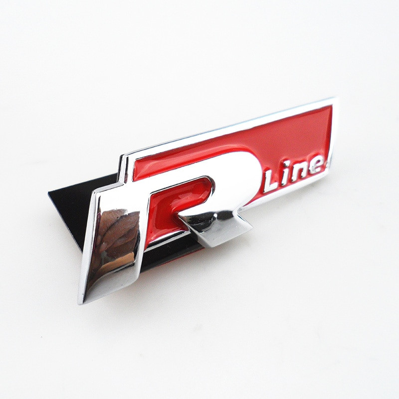 3D Metal R Line Rine for Volkswagen Car Grill Badge Emblem Car Styling ...