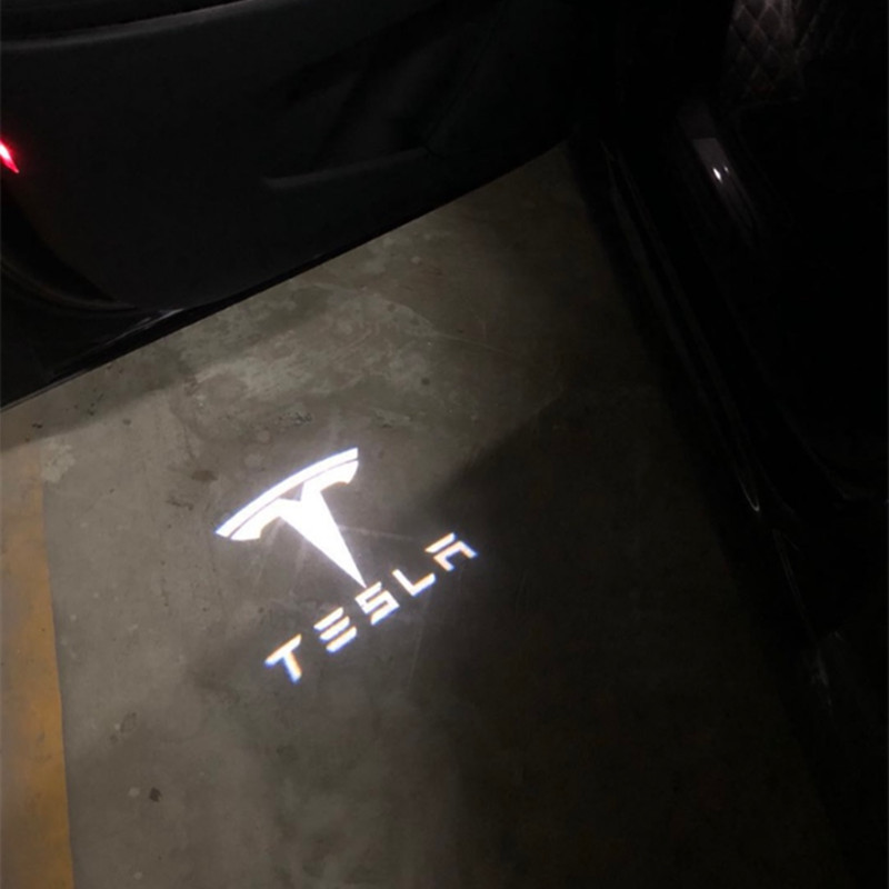 Tesla 2PCS led Logo Projector Door Courtesy Welcome Light for Tesla ...