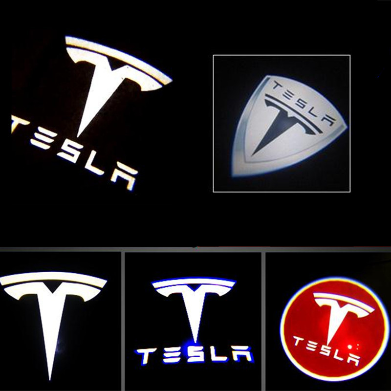 Tesla 2PCS led Logo Projector Door Courtesy Welcome Light for Tesla ...