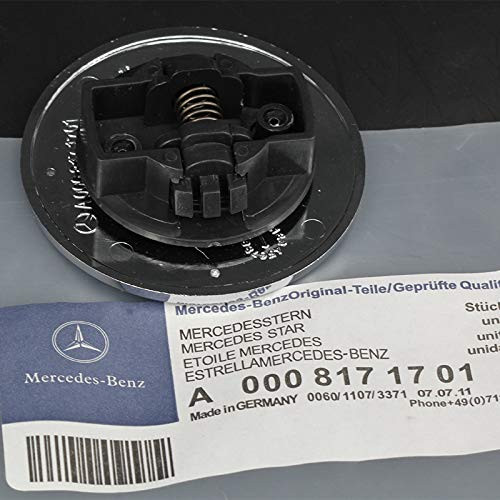 Buy Flat Hood Emblem Ornament Logo Black 57MM for Mercedes Benz C E SL ...