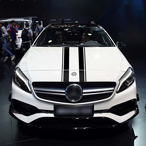 Edition 1 Style Bonnet Stripe Graphics Hood Decal Black Stripes Sticker ...