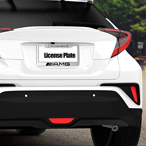 HEYCAR License Plate Frames for AMG (2 Pack), Silver Universal American ...