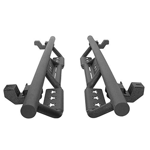RODEO TRAIL 4 Doors JL Running Boards Side Steps Nerf Bar Rails Steel ...
