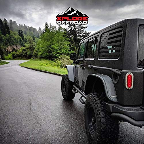 XPLORE OFFROAD - American Flag Window Decals Precut | Free Tool | Both ...