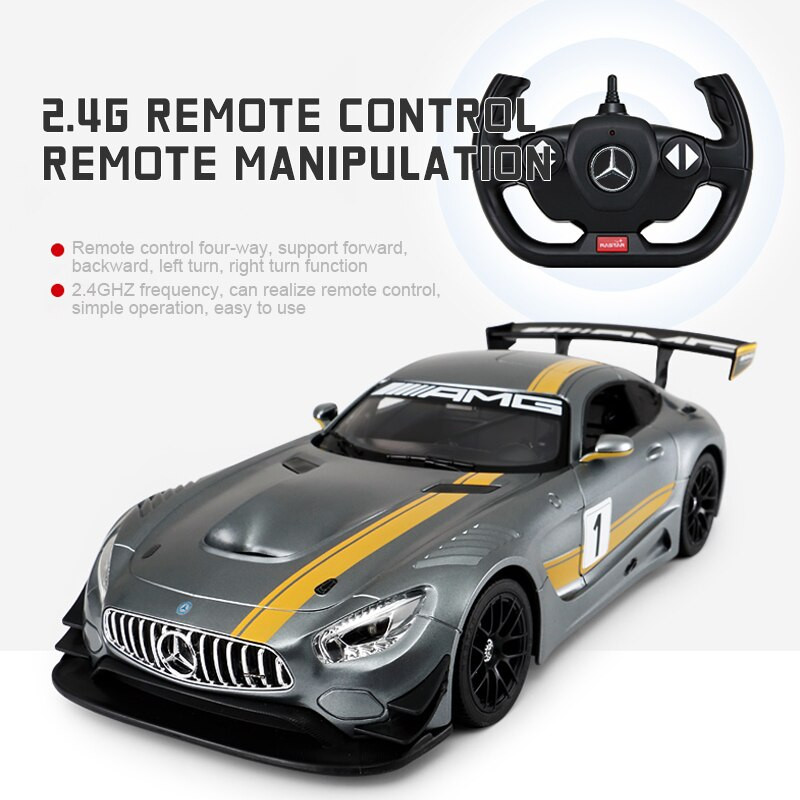 1:14 Mercedes Benz AMG GT3 4 Channels RC Car with Led Light 2.4G Drift ...
