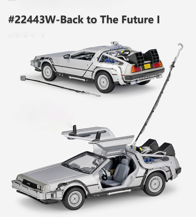 1:24 Diecast Alloy Model Car Dmc-12 Delorean Back To The Future Time ...