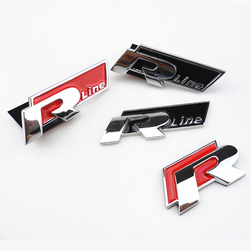 3D Metal R Line Rine for Volkswagen Car Grill Badge Emblem Car Styling ...