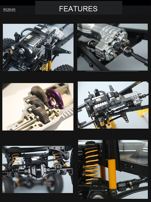 Rcrun Ultra Realism Scale Lc80 Metal Chassis Frame Builders Kit Adjustable Wheelbase For 1/10 Rc ...