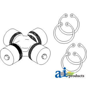 RE65621 | Cross & Bearing Kit Spider, MFWD Front Axle for John Deere®