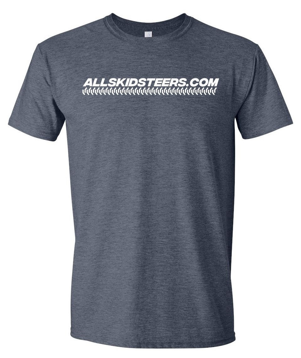 Heather Navy AllSkidsteers T-Shirt | Large | AllSkidsteers.com