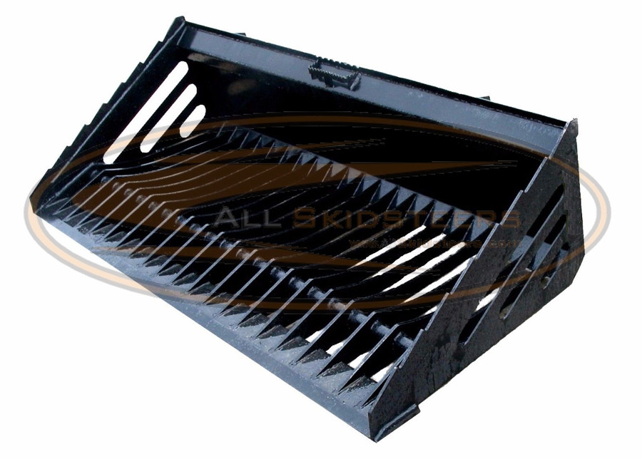 68" rock bucket No Teeth || for Skid Steers - All Skidsteers, Inc.