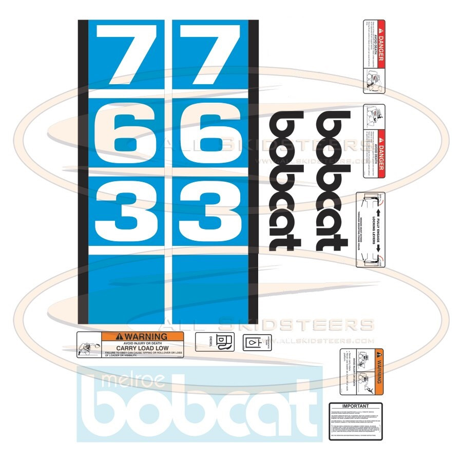 Bobcat 763 Decal Sticker Kit | Original OEM Design