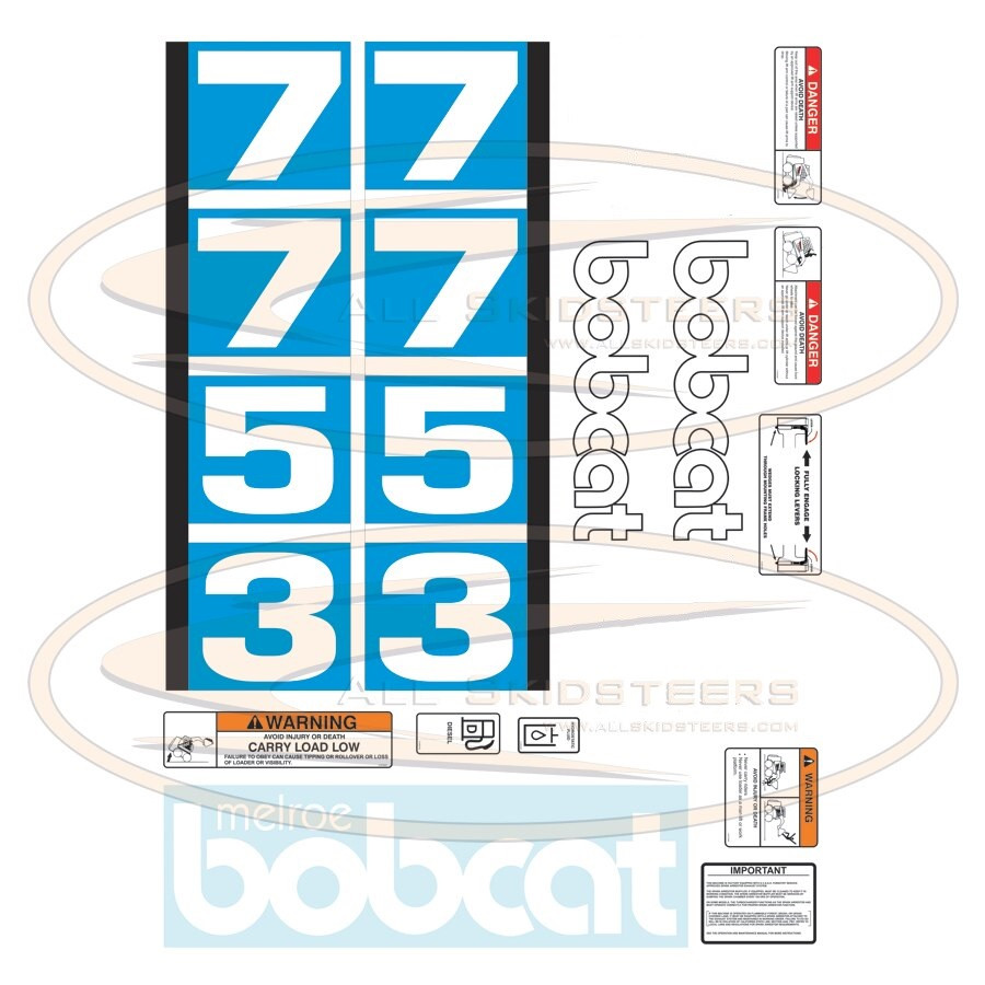 Bobcat 7753 Decal Sticker Kit | Original OEM Design