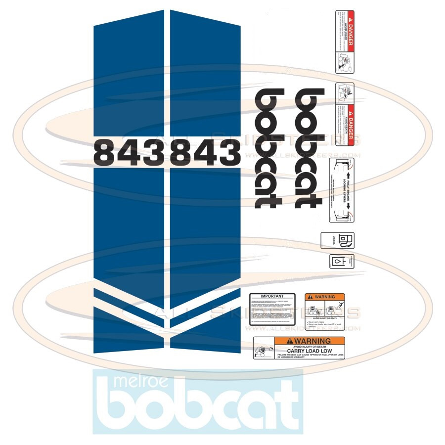 Bobcat 843 Decal Sticker Kit | Original OEM Design