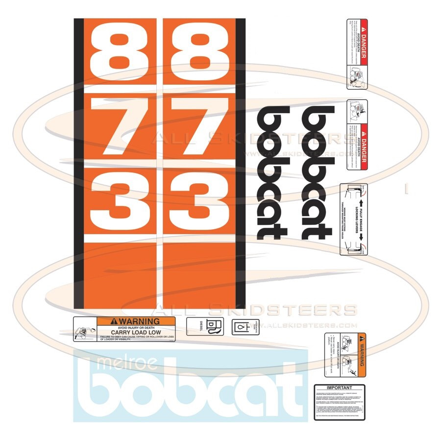 Bobcat 873 Decal Sticker Kit | Original OEM Design