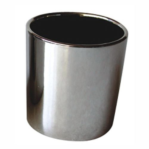 Shiny silver ceramic cyclinder