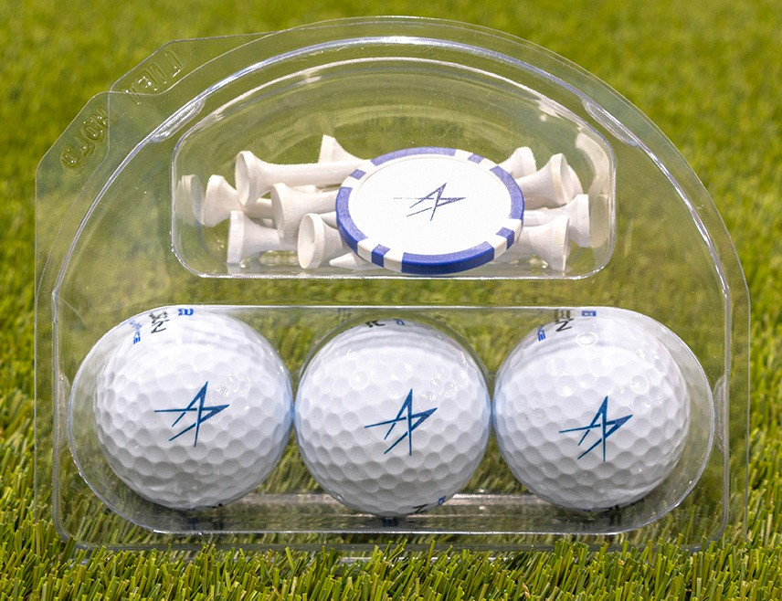 3 Ball Clam Pack w/Tees and Poker Chip ball marker