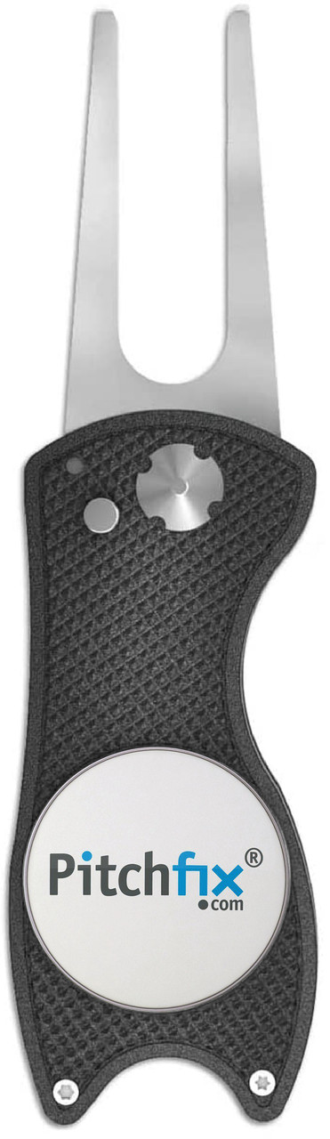 Retractable Metal Divot Repair Tool w/Pitch Fix Marker