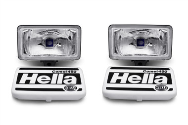 Spot Light Hella Comet 450 with bulbs wiring and protective cover set ...