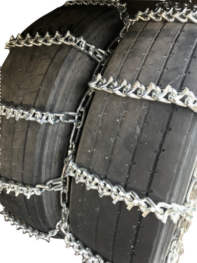 11-15 Tire Chains DUAL V-Bar 3/8" Heavy Duty