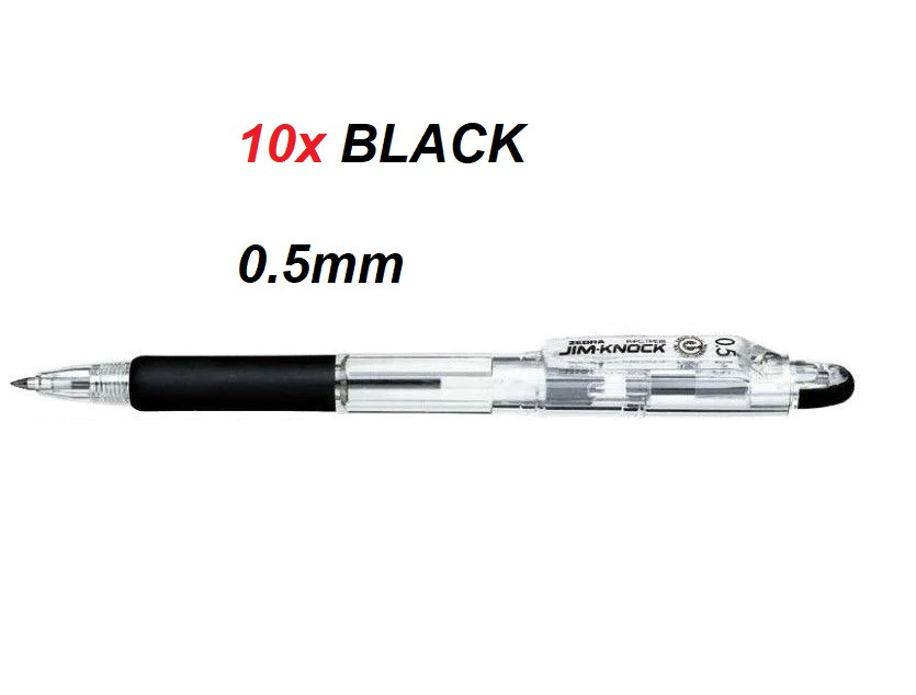 Zebra Jim Knock Retractable Ballpoint Pen 0.5mm ~ PENSWORLD