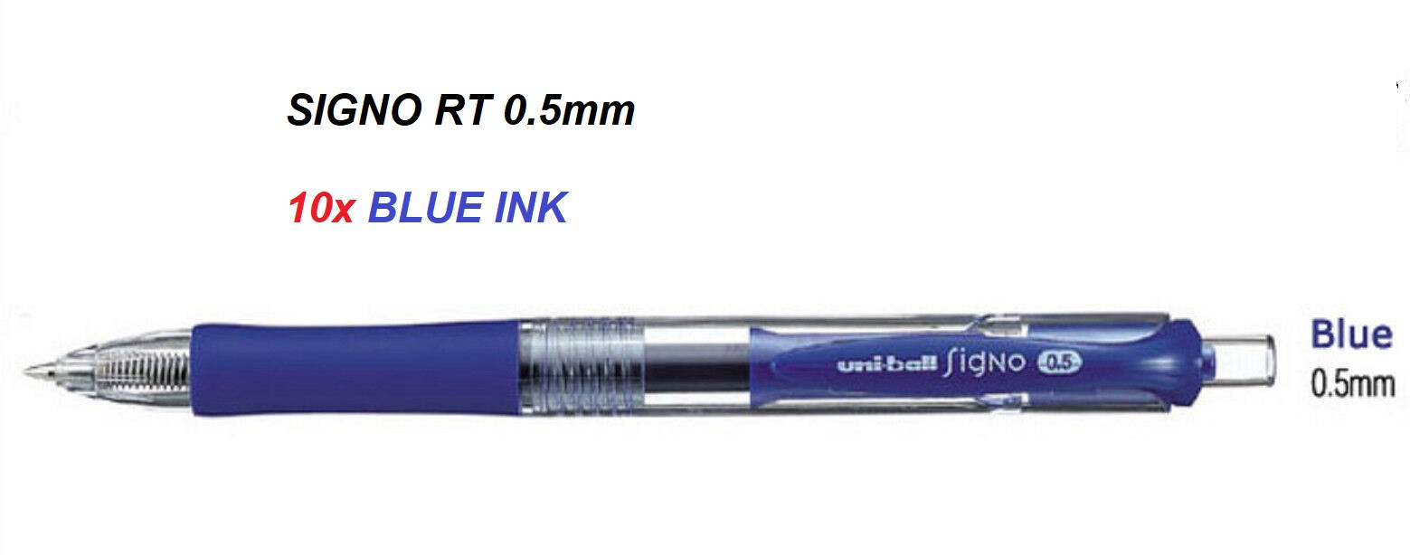 UNIBALL Signo RT Gel Pen 0.5mm - 10x Blue