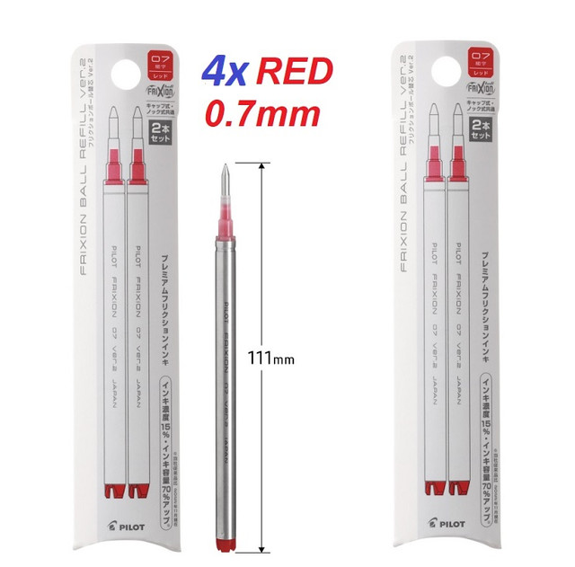 Uniball, Pilot, Pentel and Zebra pen ink refills
