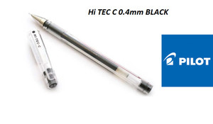 Pilot Hi Tec C 0.4mm fine liner - 10x BLACK ~ Pensworld
