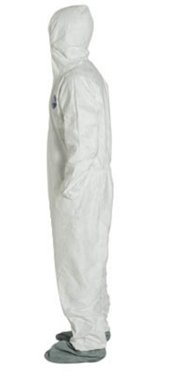 Dupont Tyvek 400 Coveralls, TY122SWH, w/Respirator Fit Hood, Elastic ...