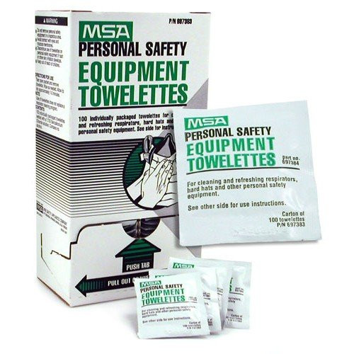 MSA Personal Safety Equipment Towelettes, Box of 100 Individually ...
