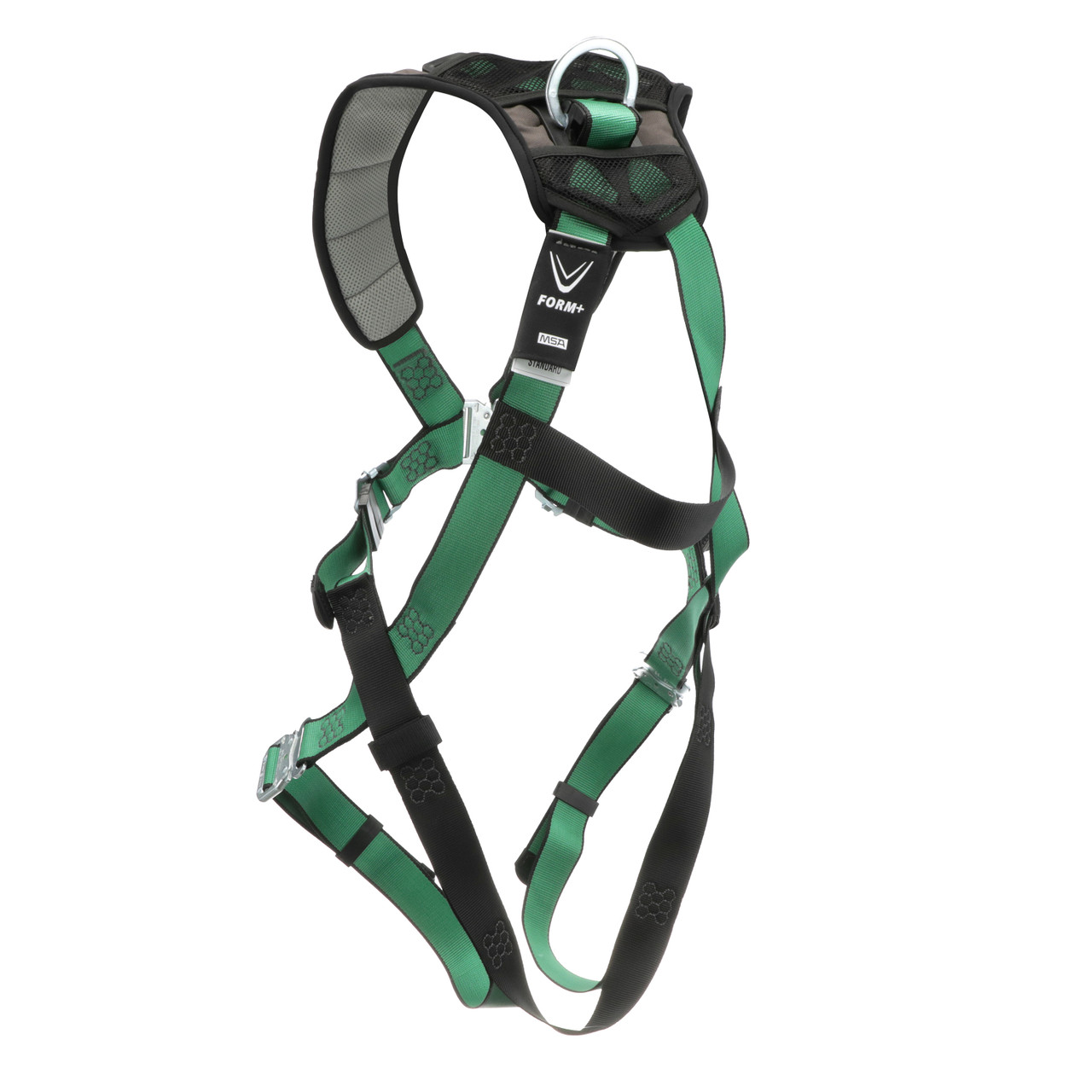 MSA V-FORM+™ Full Body Harness with Shoulder Padding, Back D-Ring ...