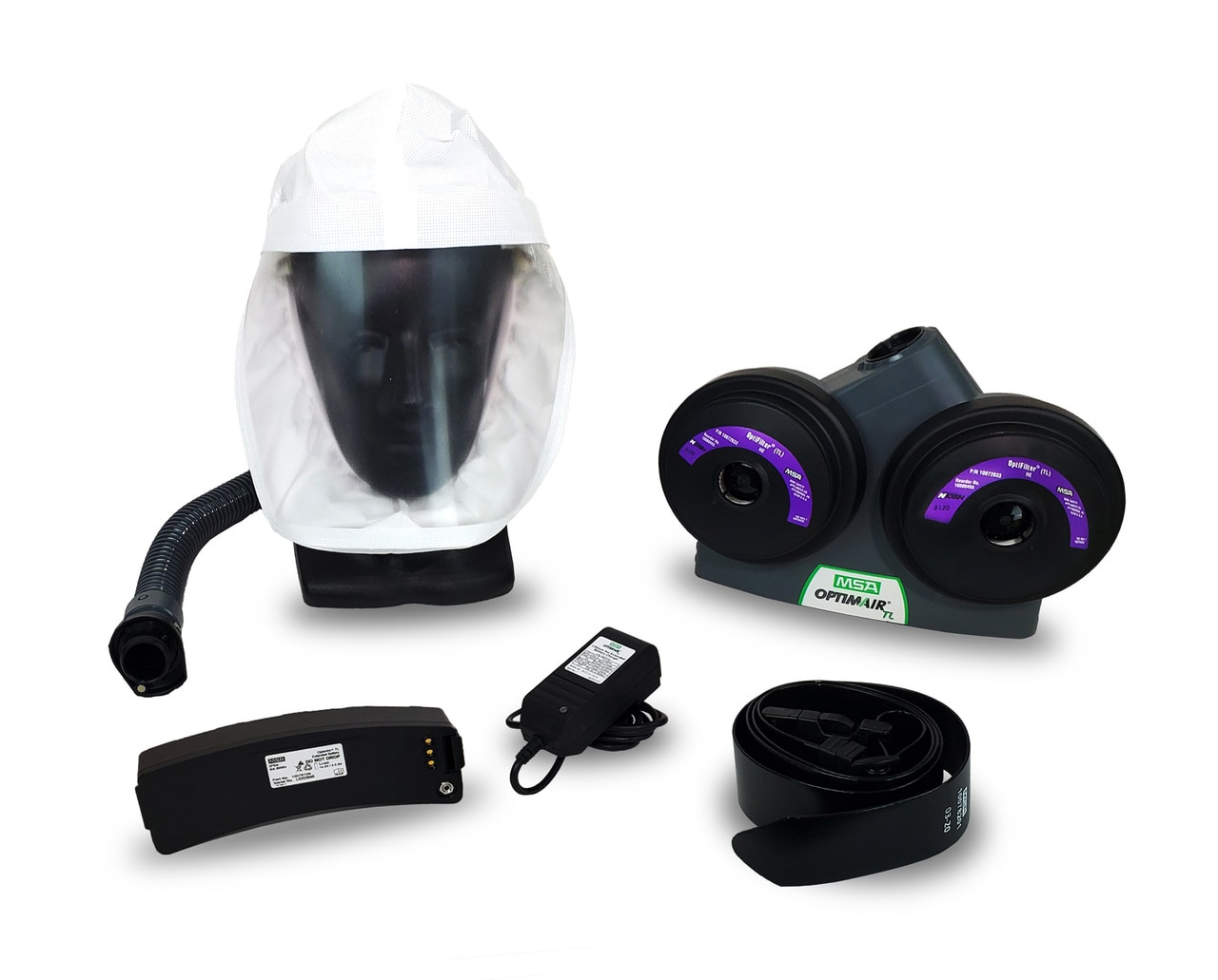 Msa 10214805 Optimair Tl Papr Complete Kit With Low Profile Hood