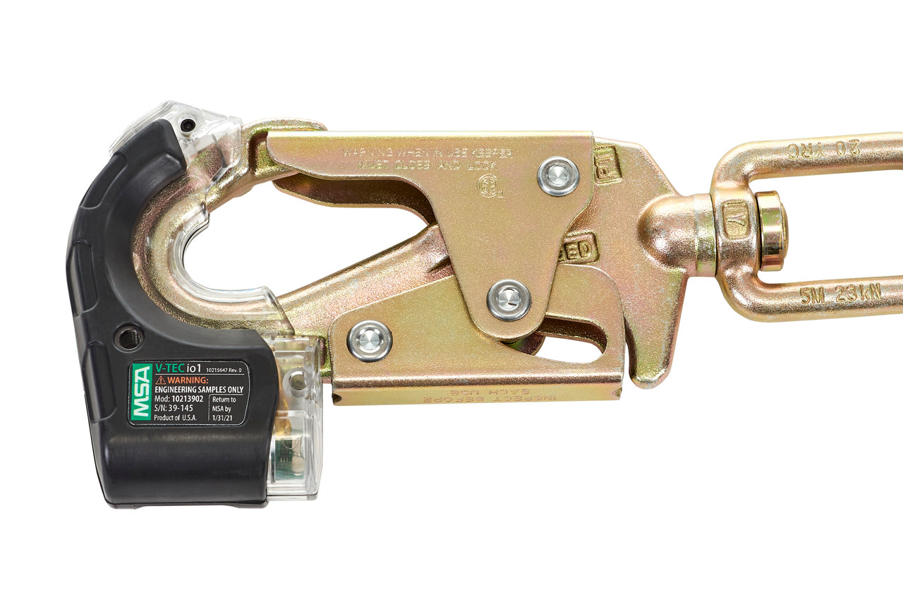 MSA V-TEC io1 6ft Smart Hook Assembly Kit with 36CSN Snaphook, Visual ...