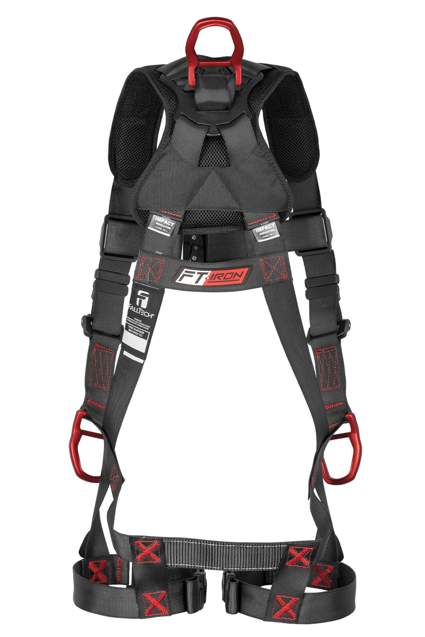 FallTech 8142QC FT-Iron 3D Standard Non-Belted Full Body Harness, Quick ...