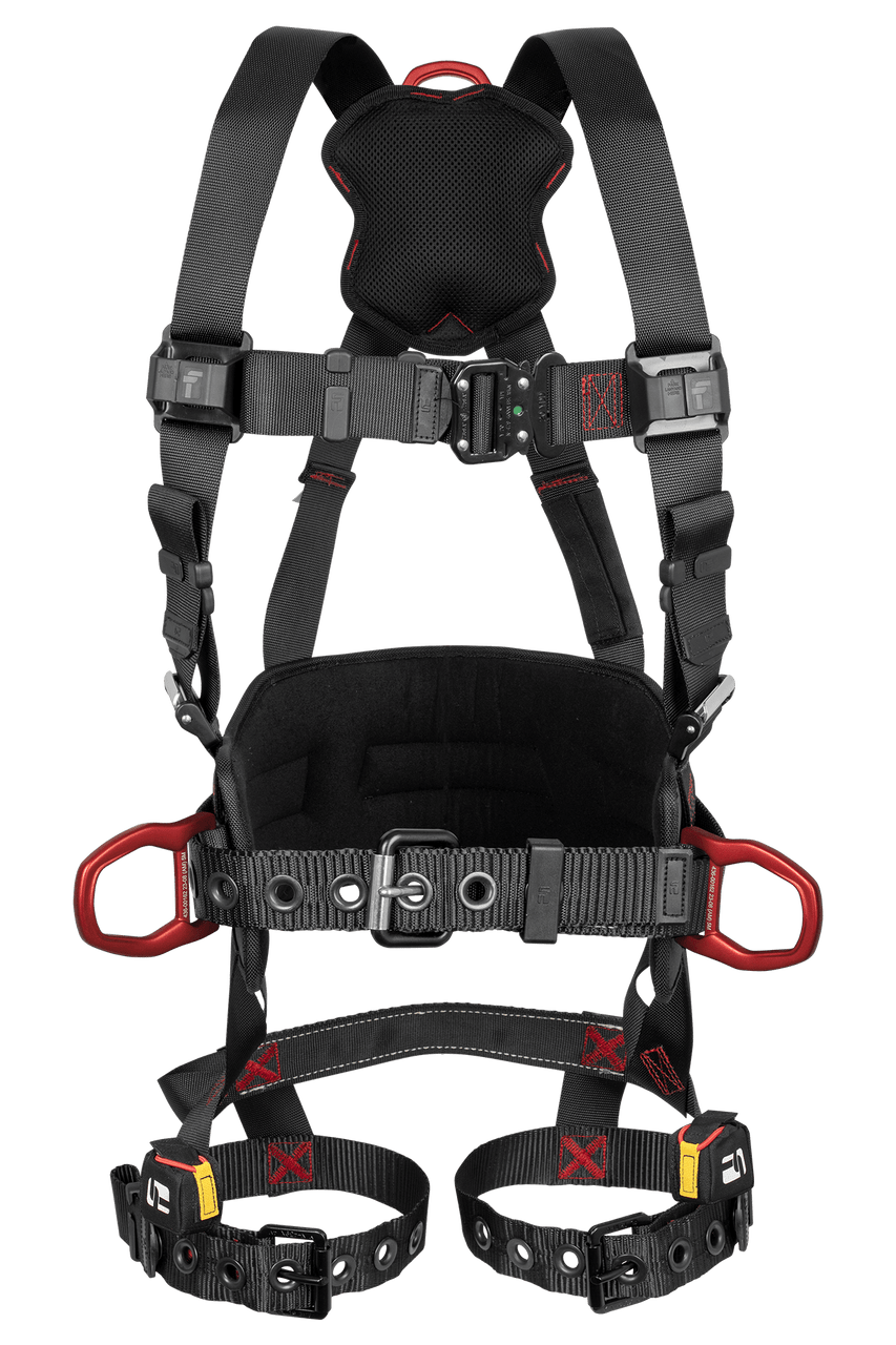 FallTech 8144B FT-Iron 3D Construction Belted Full Body Harness, Back ...