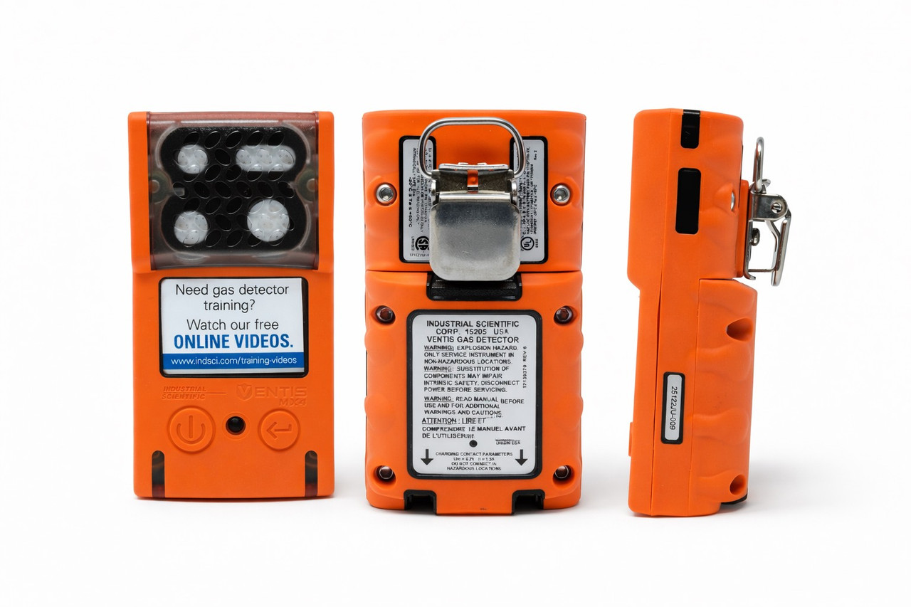 Ventis MX4 Gas Monitor, O2 LEL H2S CO, Orange, Diffusion, VTS-K1231101101