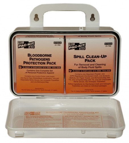First Aid Only Safety Bloodborne Pathogen (BBP) Unitized Spill Clean Up ...