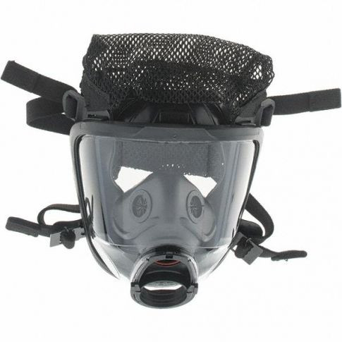 MSA Advantage 4100 Full Face Respirator, Single Port, Hycar, with ...
